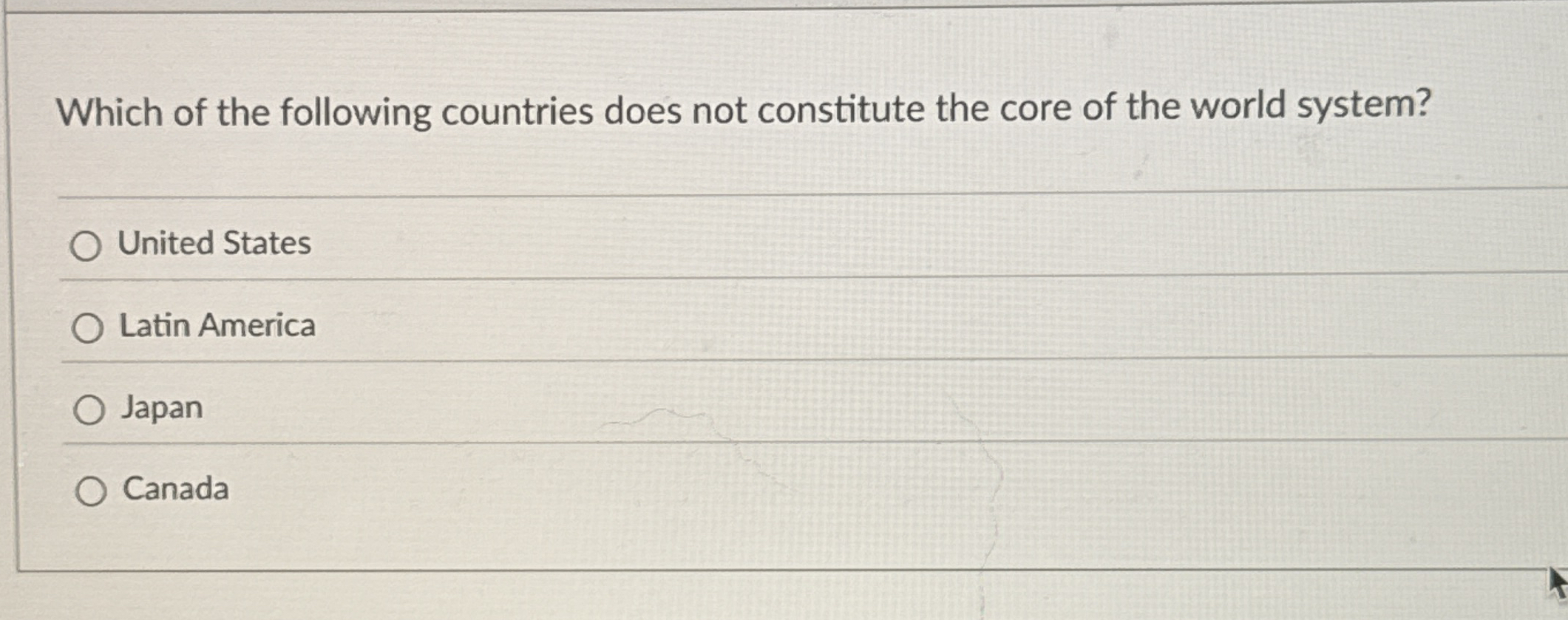 Solved Which of the following countries does not constitute | Chegg.com