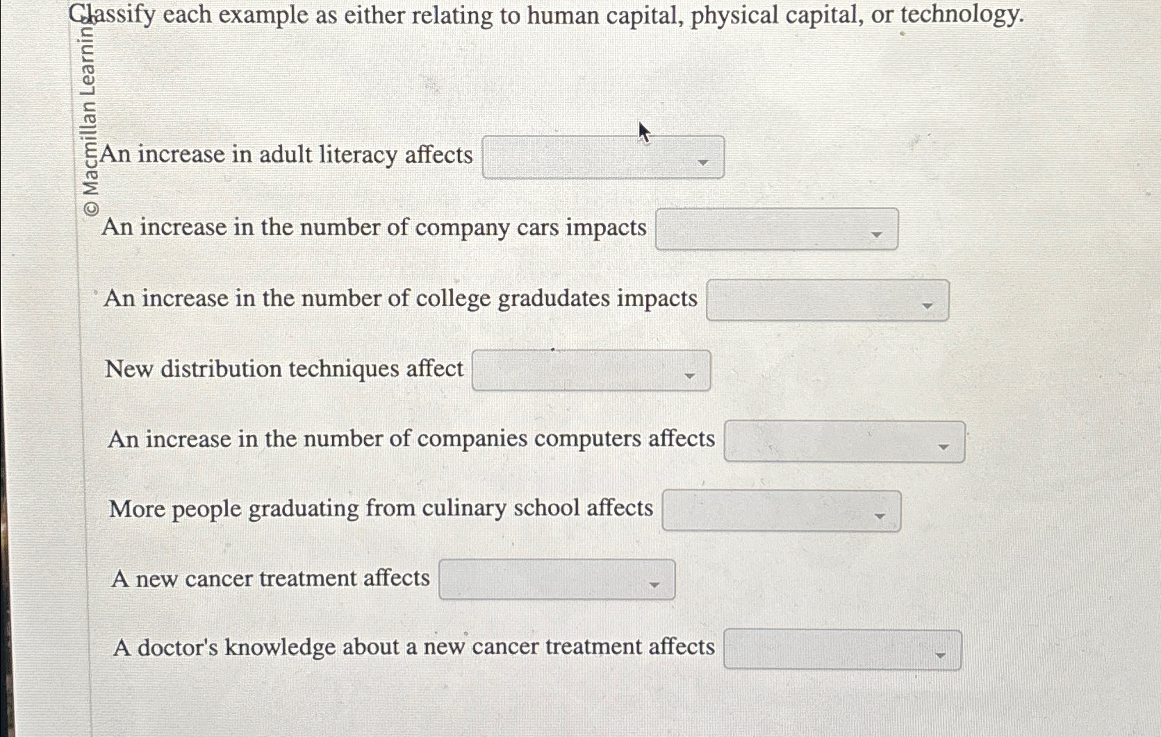 Solved Colassify each example as either relating to human | Chegg.com