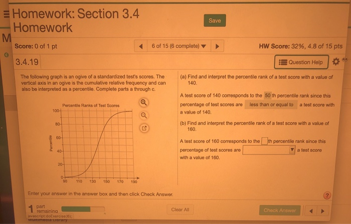 Solved Save Homework Section 3 4 Homework M Score 0 Of 1