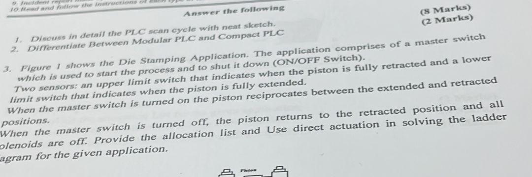 Solved 1 Discuss In Detail The Plc Scan Cycle With Neat