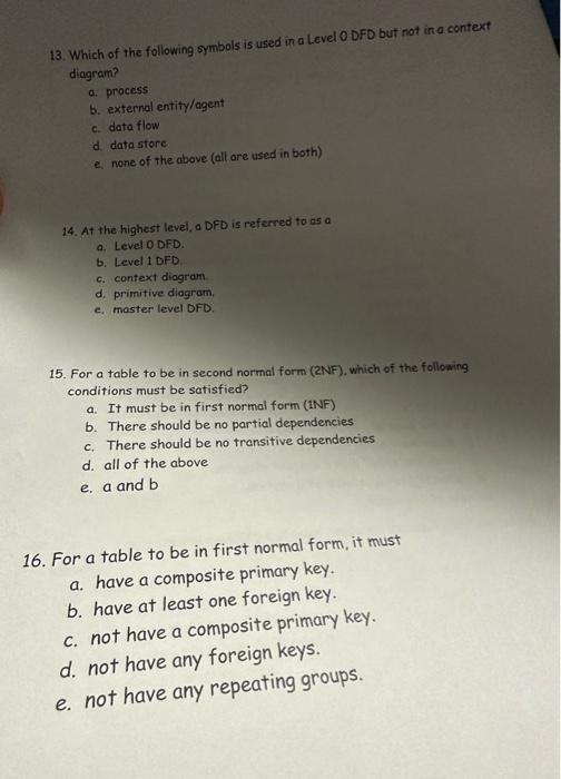 Solved 13. Which of the following symbols is used in a level | Chegg.com