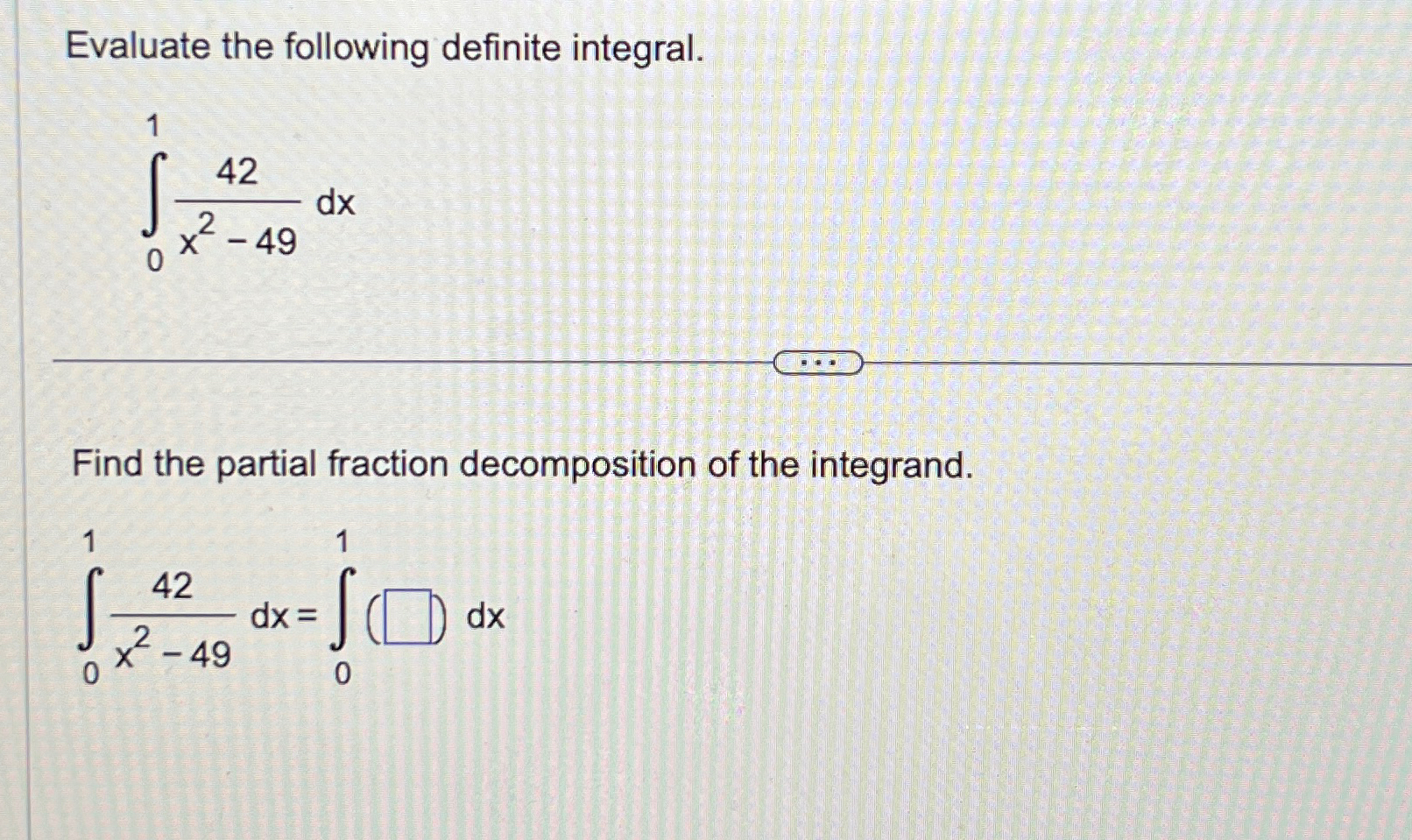 Solved Evaluate the following definite | Chegg.com