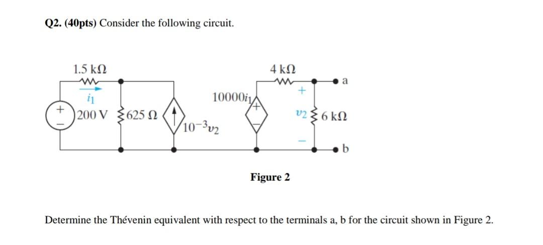Solved Q2. (40pts) Consider the following circuit. Figure 2 | Chegg.com