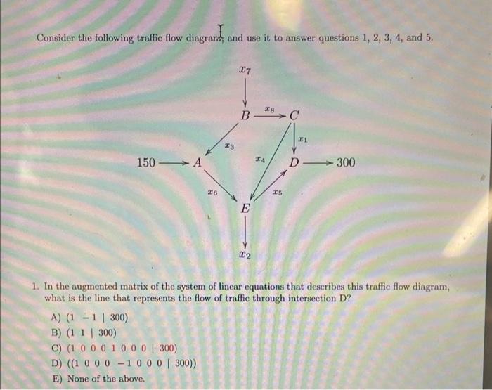 Solved Consider the following traffic flow diagrari, and use | Chegg.com