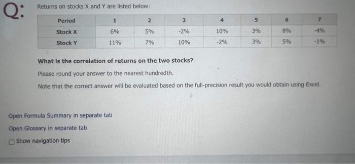 Solved Returns on stocks X and Y are listed below: What is | Chegg.com