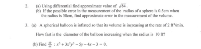 Solved 2. (a) Using differential find approximate value of | Chegg.com