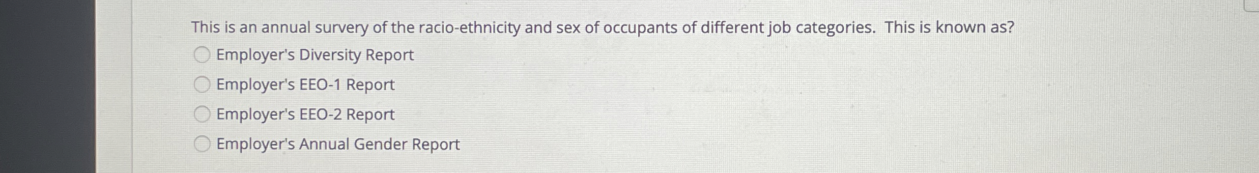 Solved This is an annual survery of the racio-ethnicity and | Chegg.com