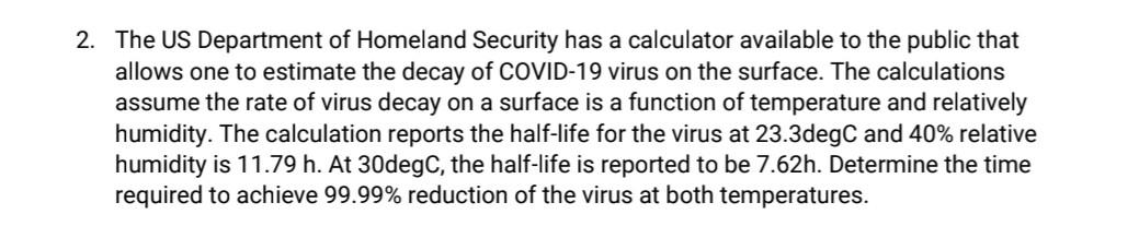 Solved 2. The US Department of Homeland Security has a | Chegg.com