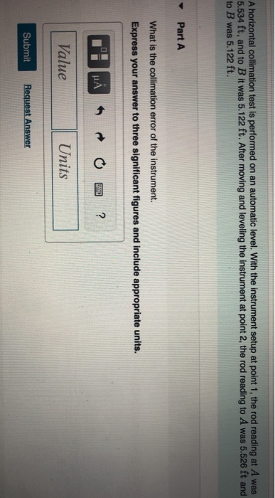 Solved A horizontal collimation test is performed on an | Chegg.com
