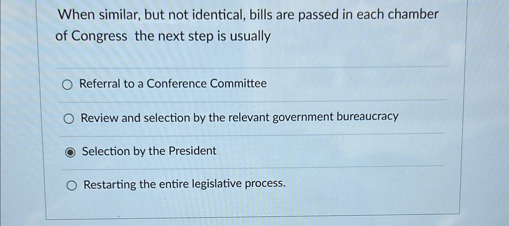 Solved When similar, but not identical, bills are passed in | Chegg.com