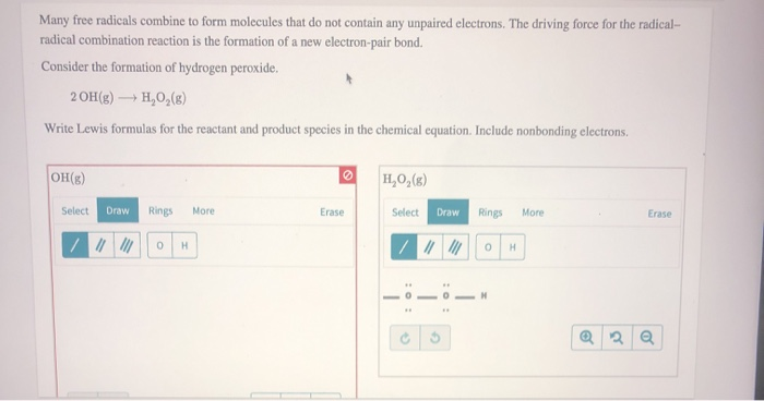 Solved Many free radicals combine to form molecules that do | Chegg.com