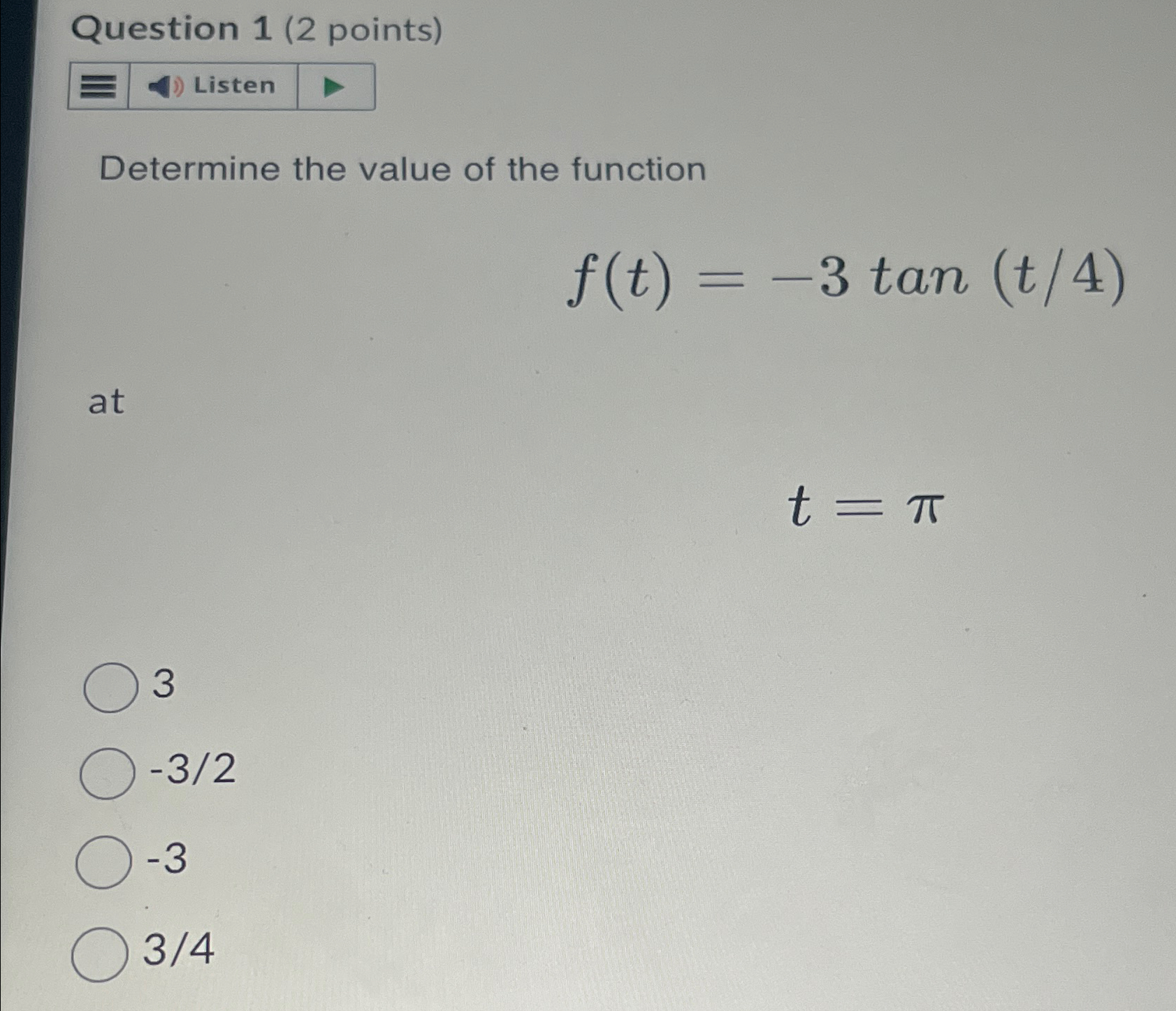 Solved Question 1 (2 ﻿points)Determine the value of the | Chegg.com