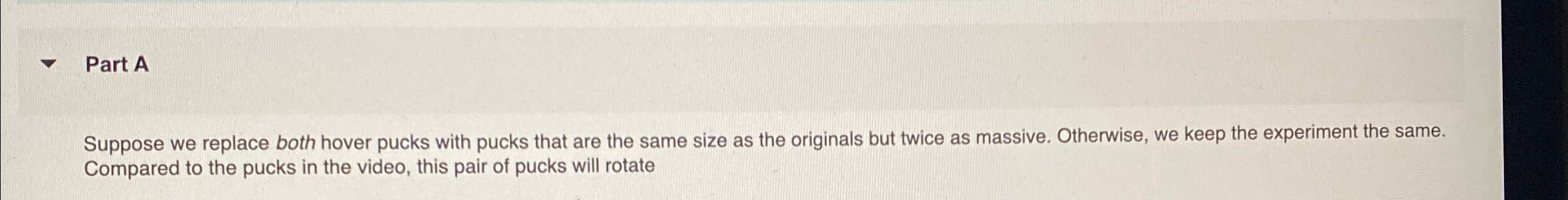 Part ASuppose we replace both hover pucks with pucks | Chegg.com
