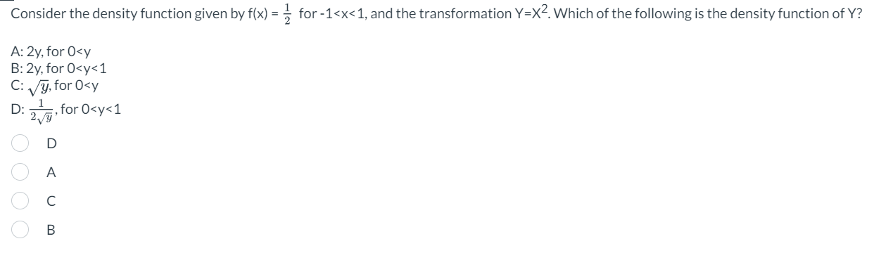 Solved Consider the density function given by f(x)=12 ﻿for | Chegg.com