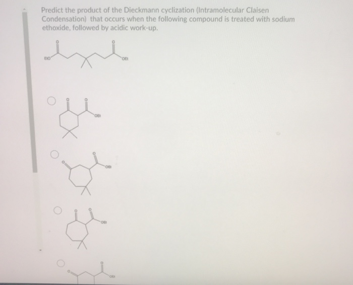 Solved Predict the product of the Dieckmann cyclization | Chegg.com