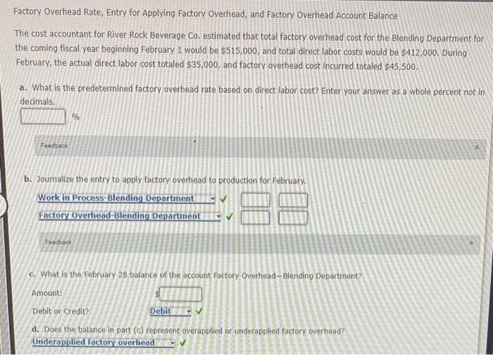 Solved Factory Overhead Rate, Entry for Applying Factory | Chegg.com