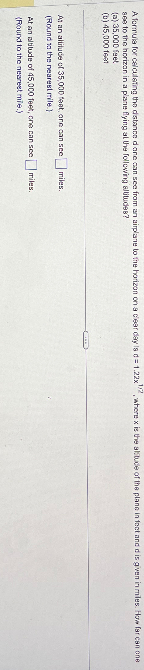 Solved A formula for calculating the distance d ﻿one can see | Chegg.com