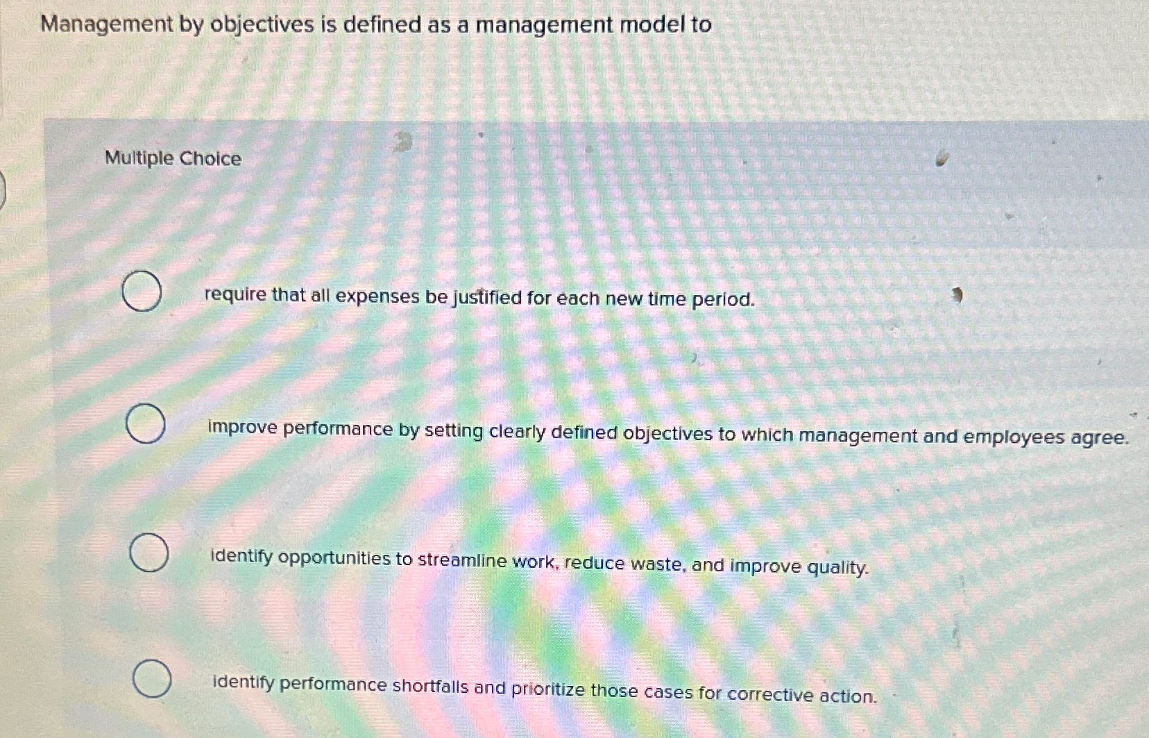 Solved Management by objectives is defined as a management | Chegg.com
