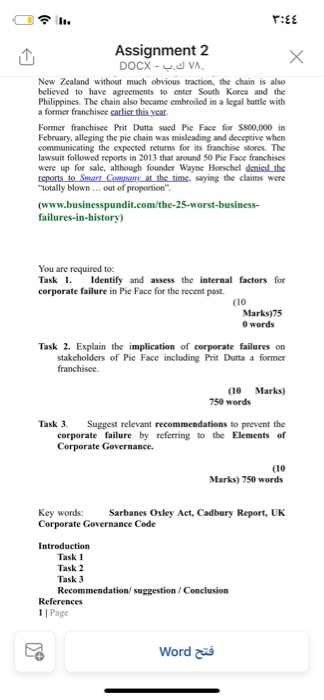 Solved TEE Assignment 2 ..VA ك. ب - DOCX INICICIUCUREWETU: | Chegg.com