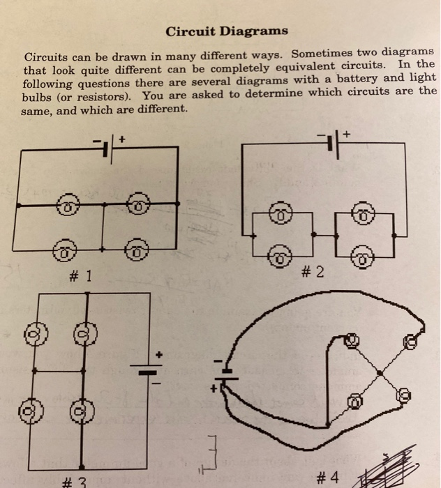 Solved Circuit Diagrams Circuits can be drawn in many | Chegg.com