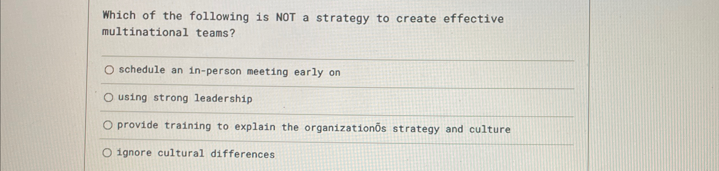 Solved Which of the following is NOT a strategy to create | Chegg.com