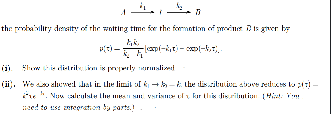 Solved show the distribution is normalized and calculate the | Chegg.com