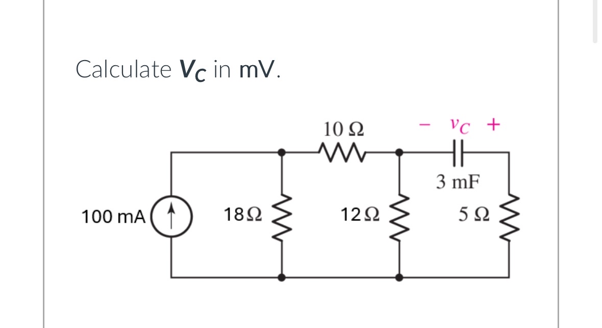 Solved Calculate VC ﻿in mV. | Chegg.com