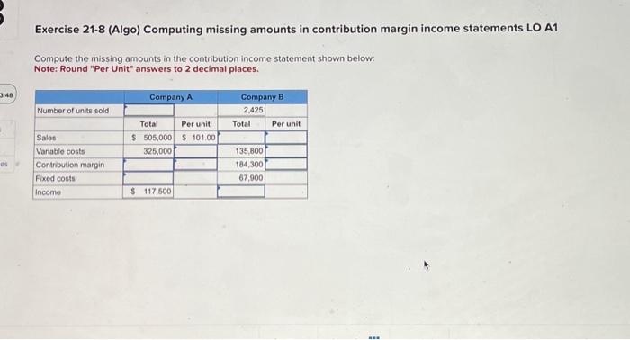 Solved Exercise 21−8 Algo Computing Missing Amounts In