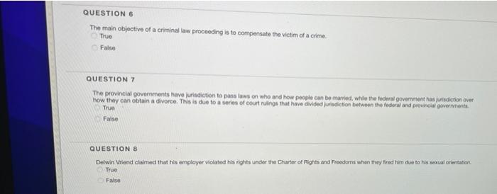 Solved QUESTION 6 The main objective of a criminal law | Chegg.com