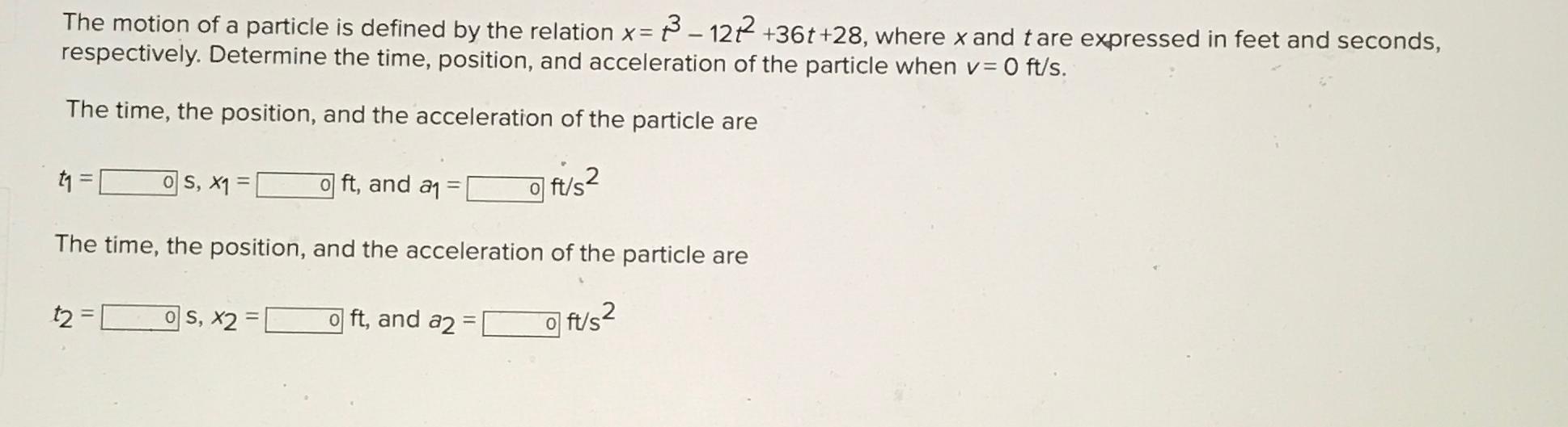 Solved The motion of a particle is defined by the relation | Chegg.com