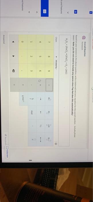 Solved Oxidation of H2O2: H2O2(aq) + FeClz Evidence for the | Chegg.com