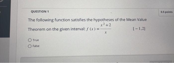 Solved The following function satisfies the hypotheses of | Chegg.com