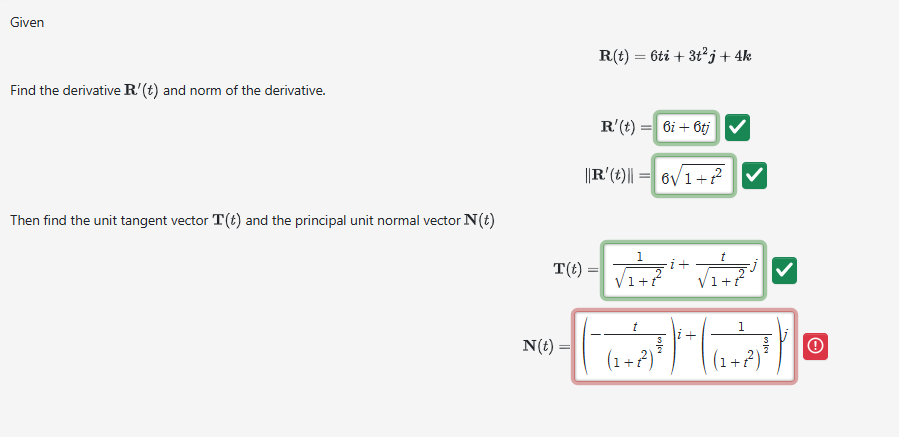 GivenR(t)=6ti+3t2j+4kFind the derivative R'(t) ﻿and | Chegg.com