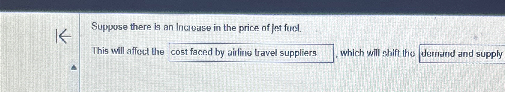 Solved Suppose there is an increase in the price of jet | Chegg.com