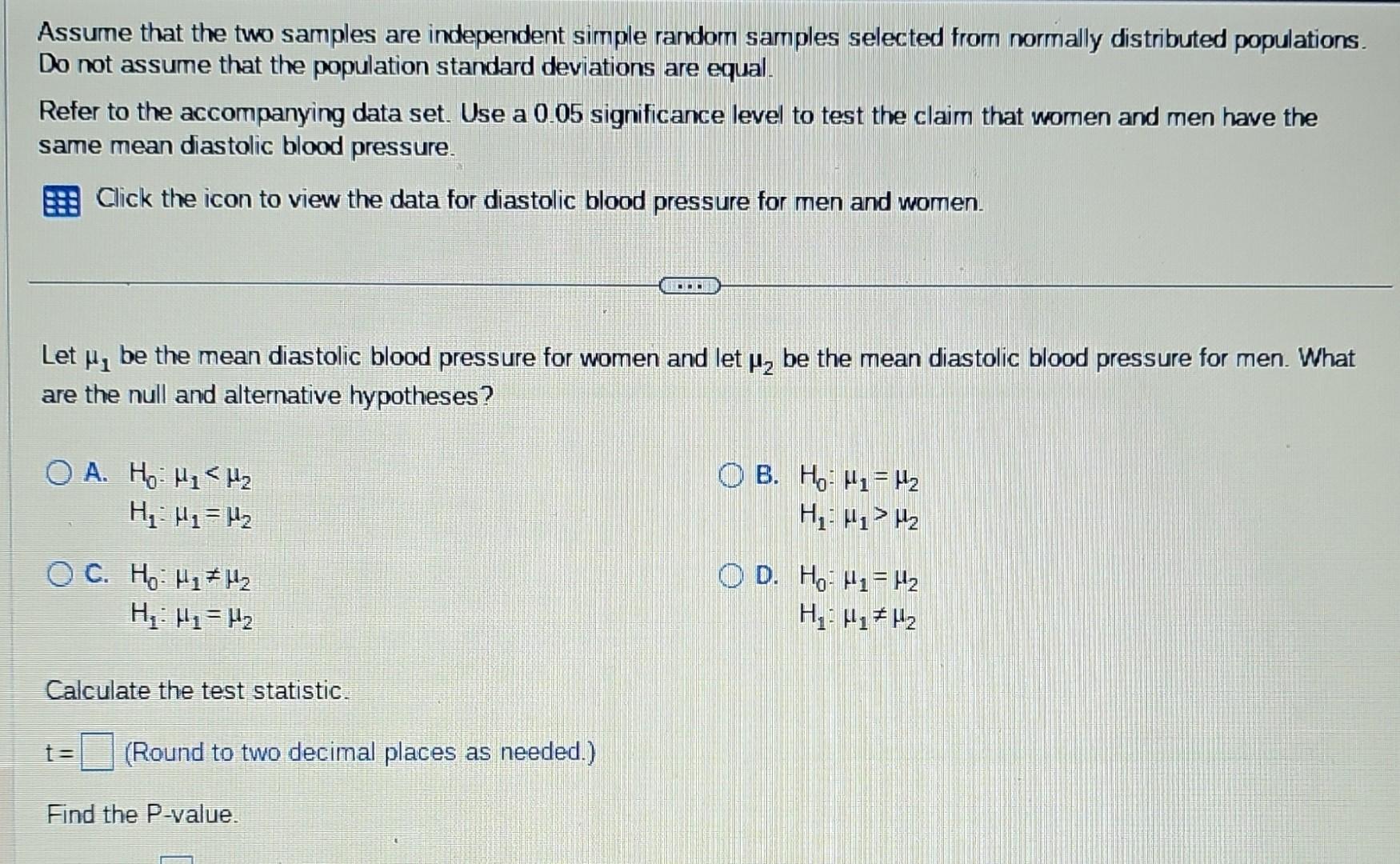 Assume that the two samples are independent simple | Chegg.com