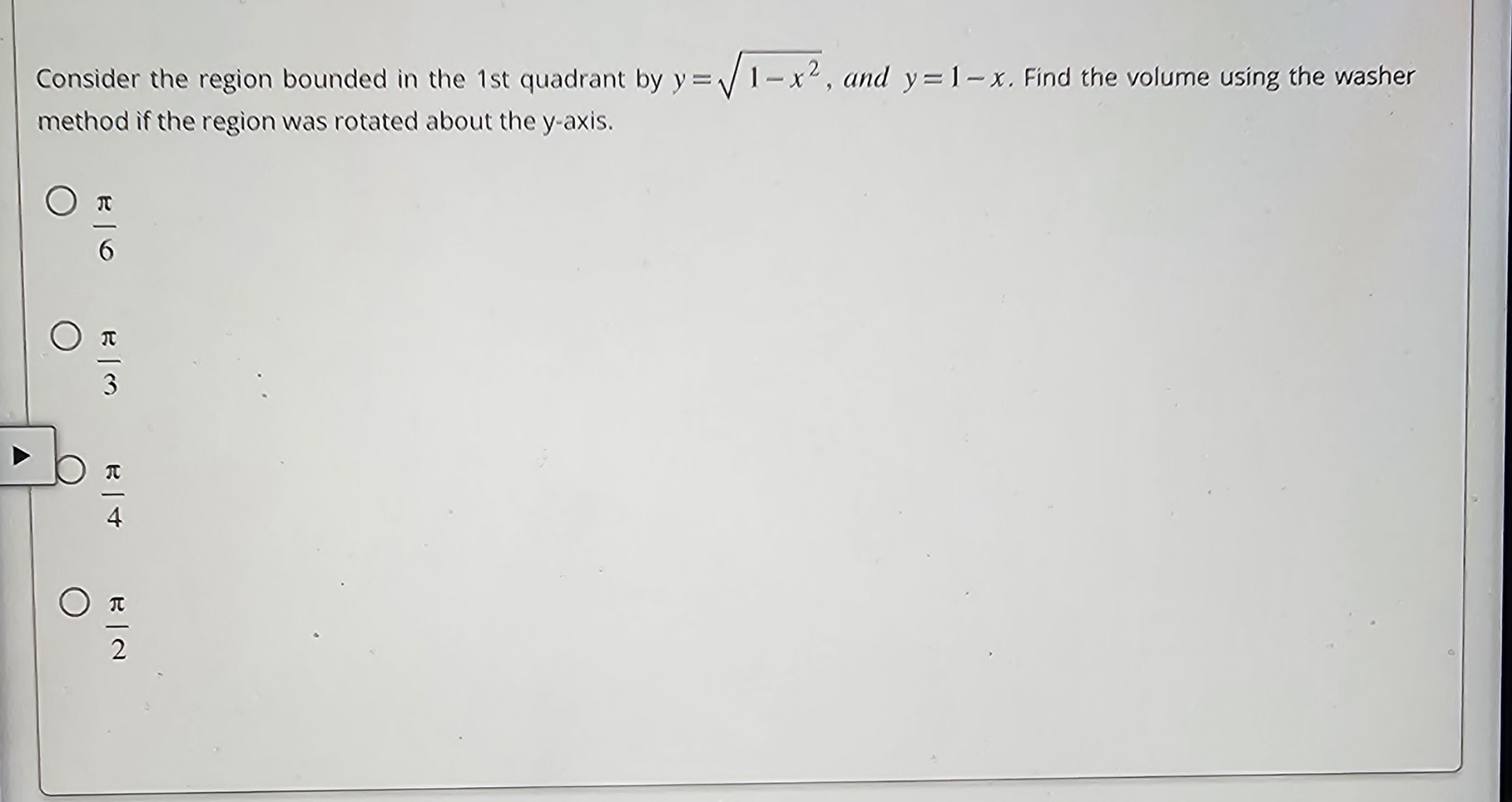 Solved Consider the region bounded in the 1st quadrant by | Chegg.com