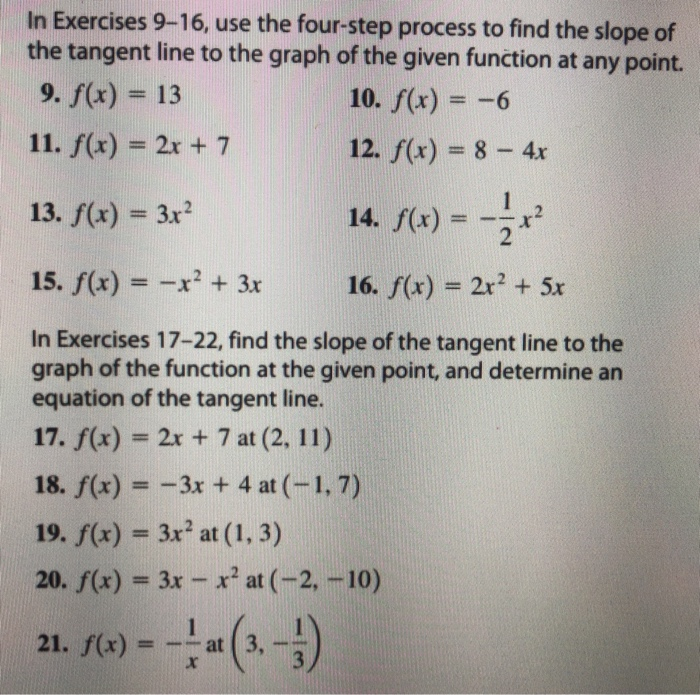 Solved In Exercises 9-16, use the four-step process to find | Chegg.com