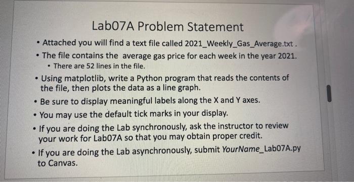 Solved Lab07A Problem Statement - Attached you will find a | Chegg.com