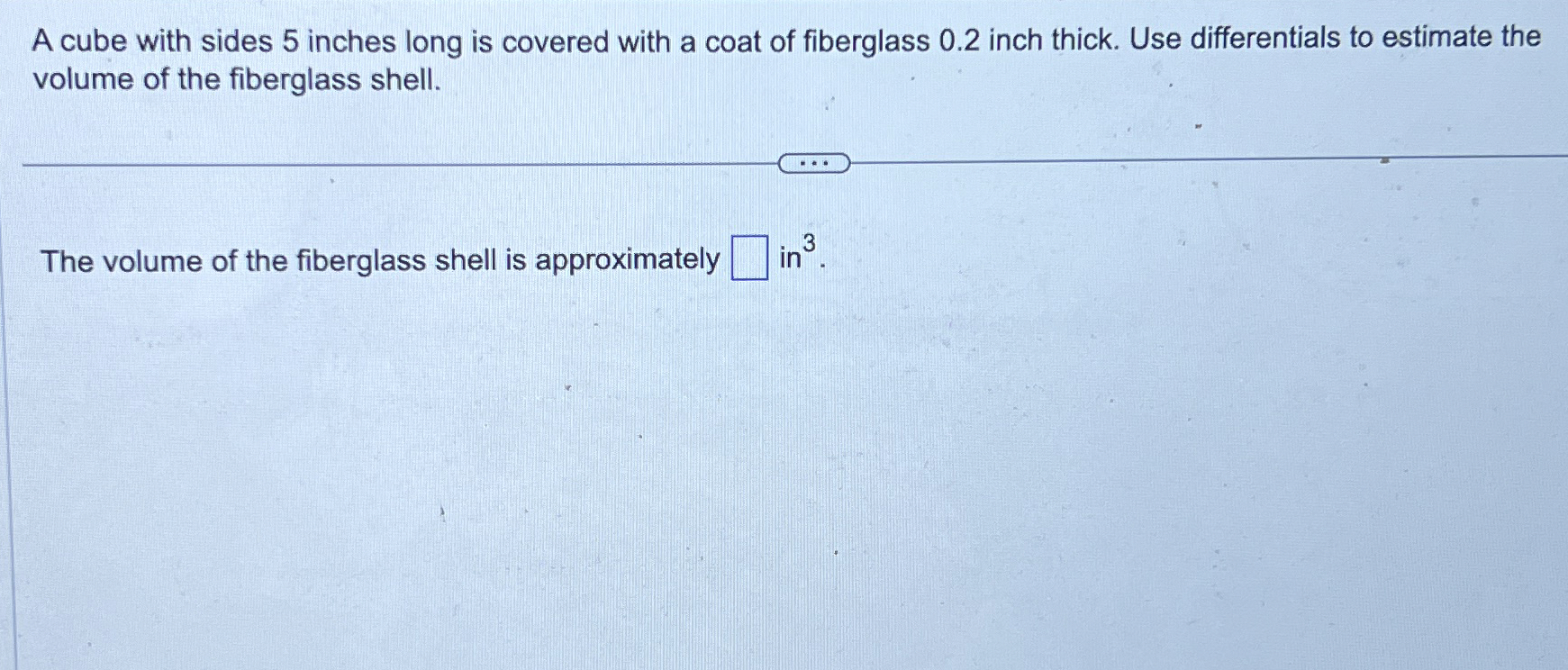 Solved A cube with sides 5 ﻿inches long is covered with a | Chegg.com