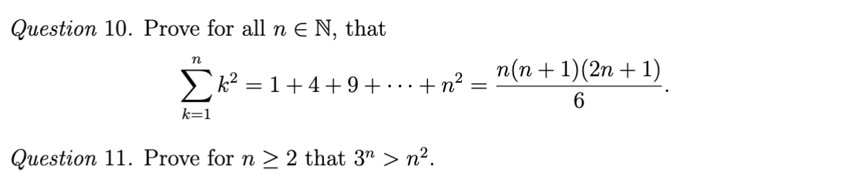 Solved Question 10. ﻿Prove for all ninN, | Chegg.com