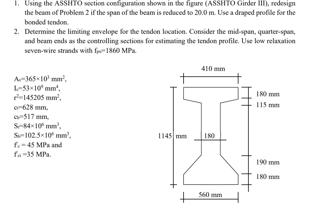 Using the ASSHTO section configuration shown in the | Chegg.com