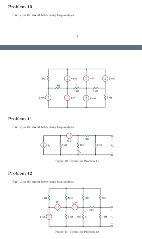 Answwr 10 ﻿and 11 ﻿and 12 ﻿with workProblem 10Find Vo | Chegg.com