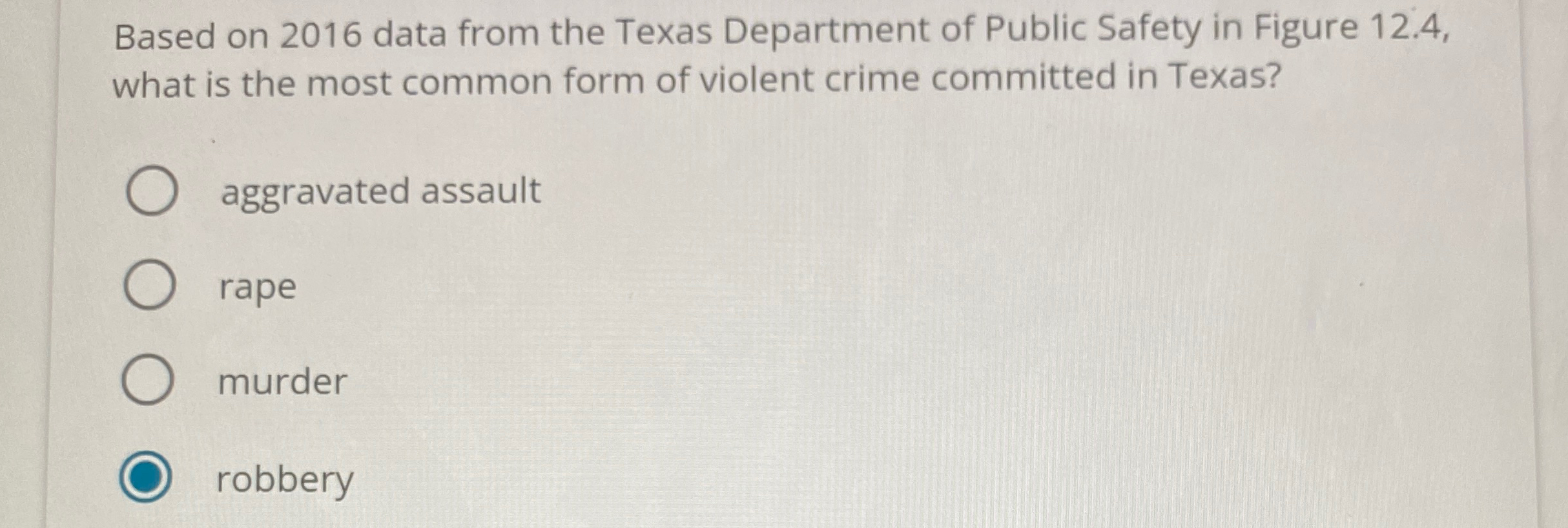 Solved Based on 2016 ﻿data from the Texas Department of | Chegg.com