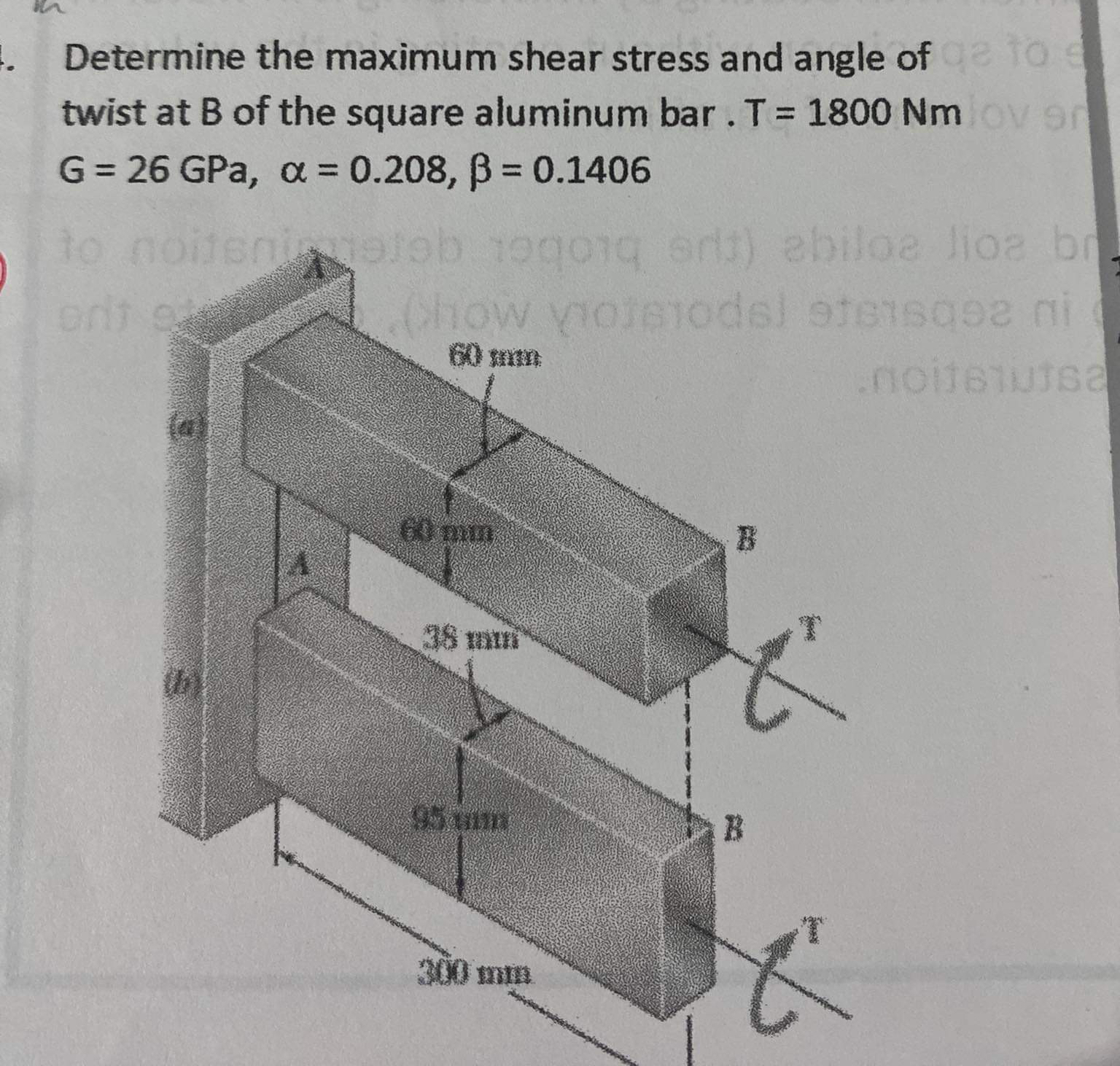Solved Determine the maximum shear stress and angle of twist | Chegg.com