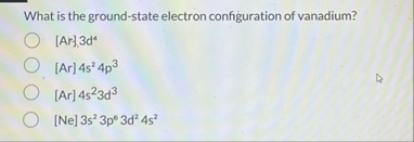 Solved What is the ground-state electron configuration of | Chegg.com