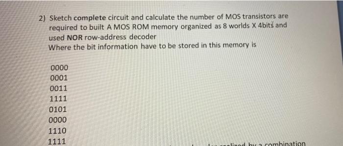 Solved 2) Sketch complete circuit and calculate the number | Chegg.com