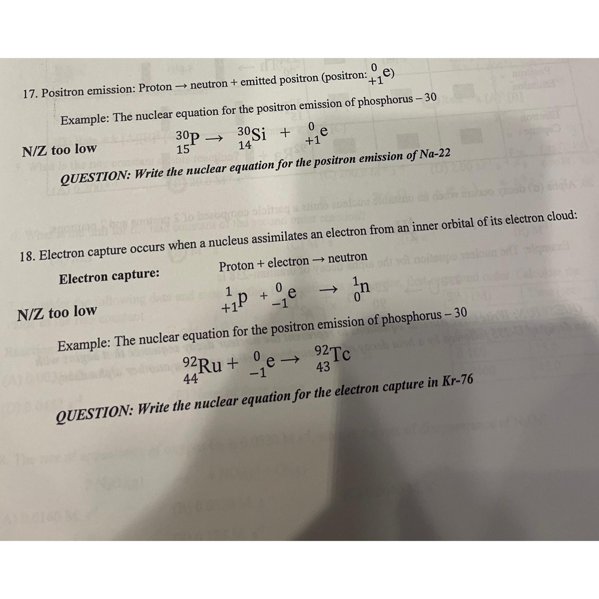 Solved Positron emission: Proton → ﻿neutron + ﻿emitted | Chegg.com
