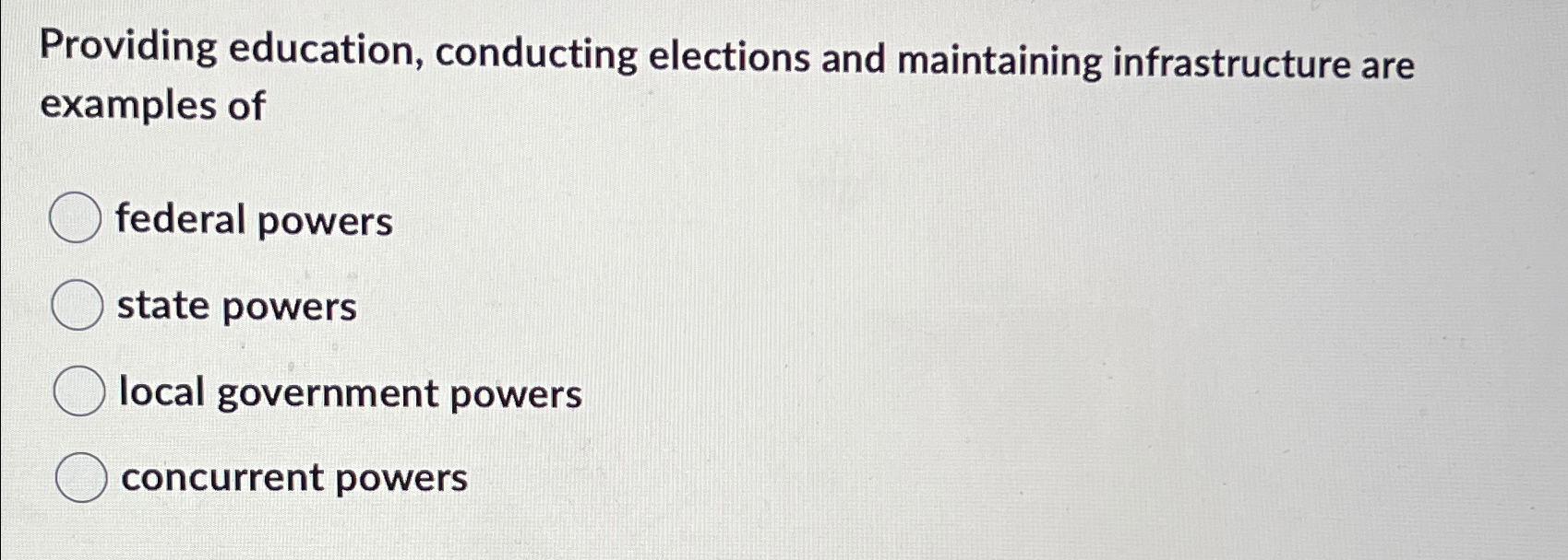 Solved Providing education, conducting elections and | Chegg.com