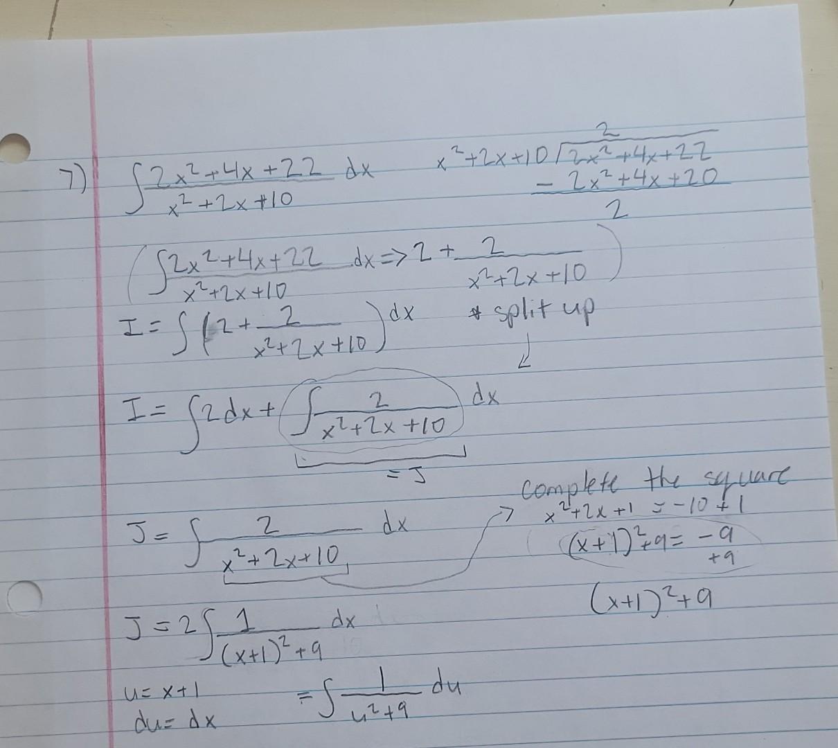 Solved 1 2r² + 4x +22 r² + 2r + 10 x^² + 2x +10 √2+x² + 4x | Chegg.com