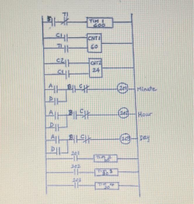 Solved 3. For the circuit below, asing 1 On-Delay Timer and | Chegg.com